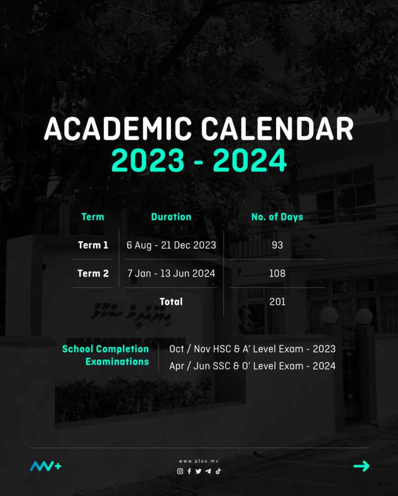 The academic calendar for 2023 – 2024 has been publicized. – MV+