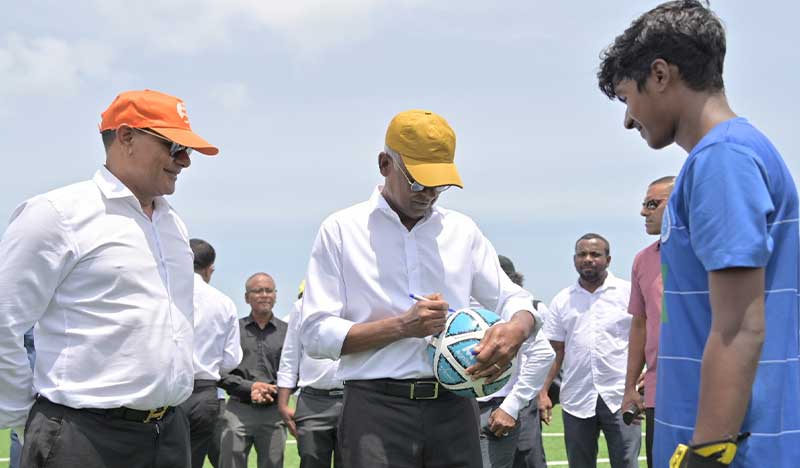 President Inaugurates Sh. Funadhoo Football Ground – MV+